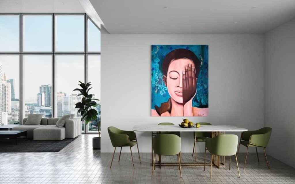 Original Oil Painting Colour-Blind - Moksi