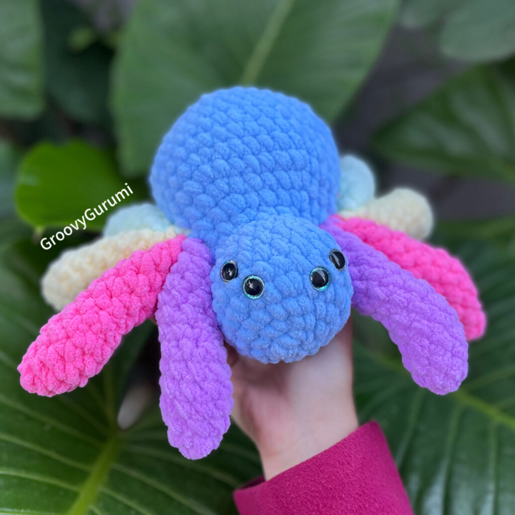Multicoloured Spider Crochet Plushie - Moksi