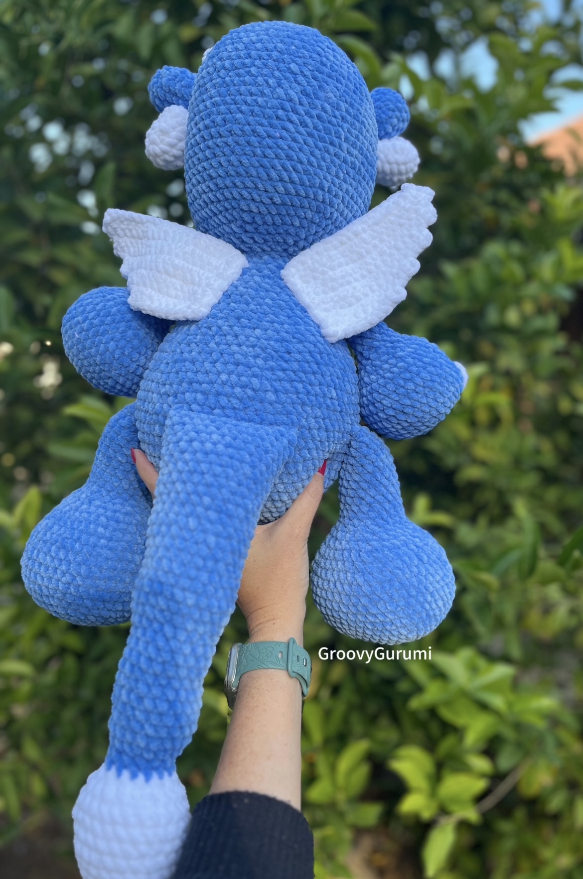Snuggles the Dragon Crochet Plushie - Moksi