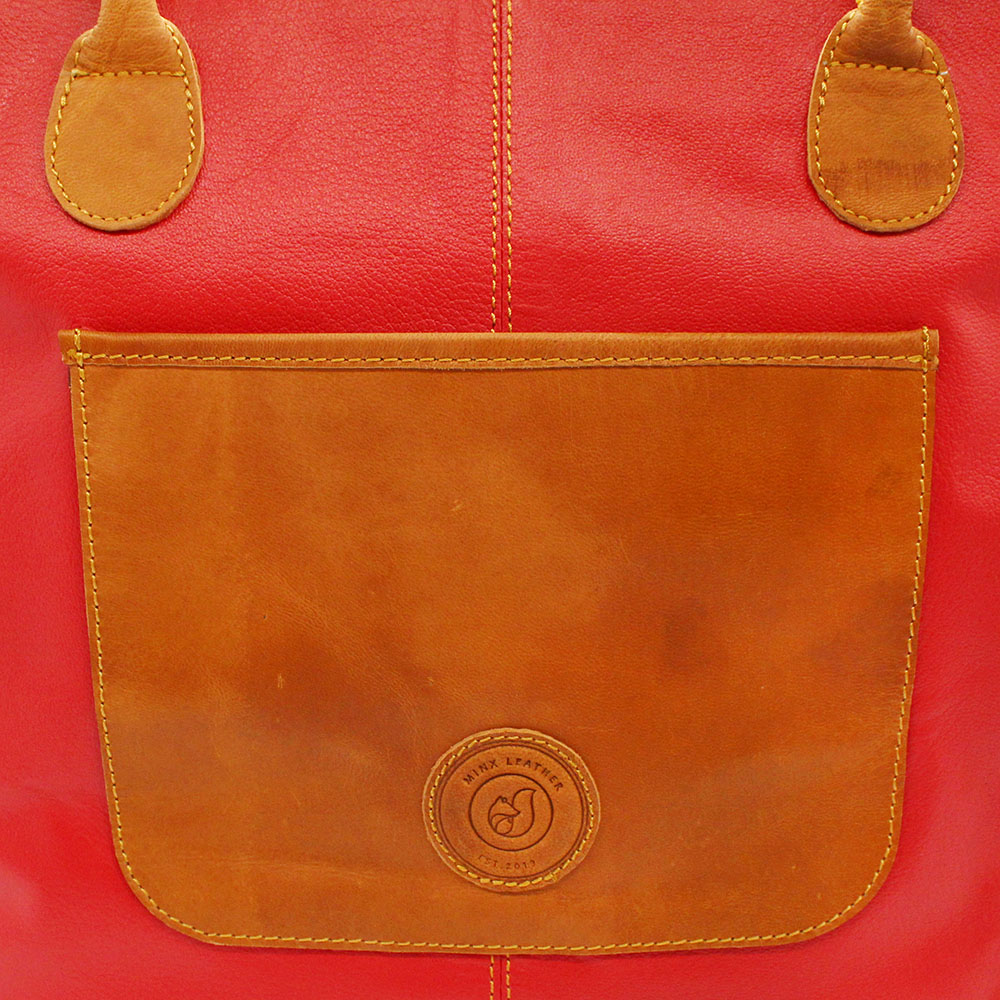 Ruby Leather Handbag - Moksi
