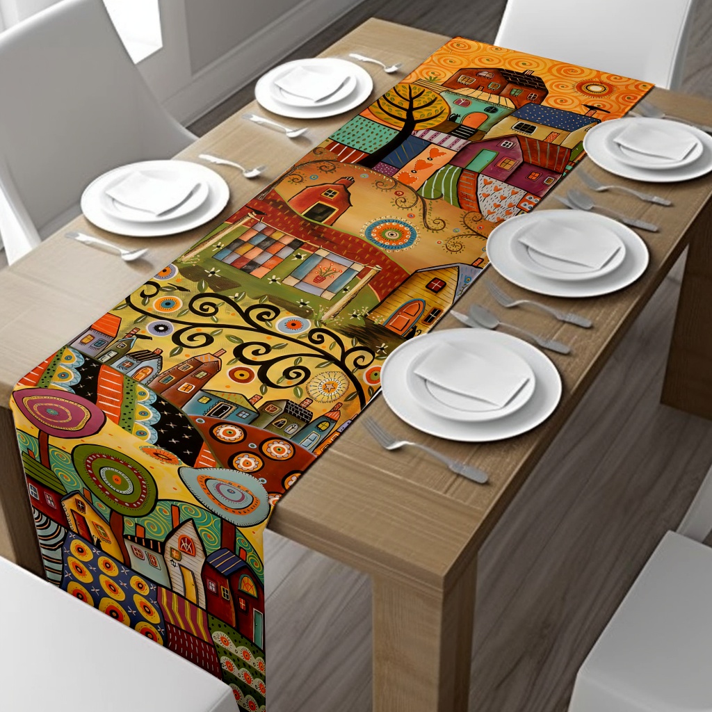 Little House Table Runner - Moksi