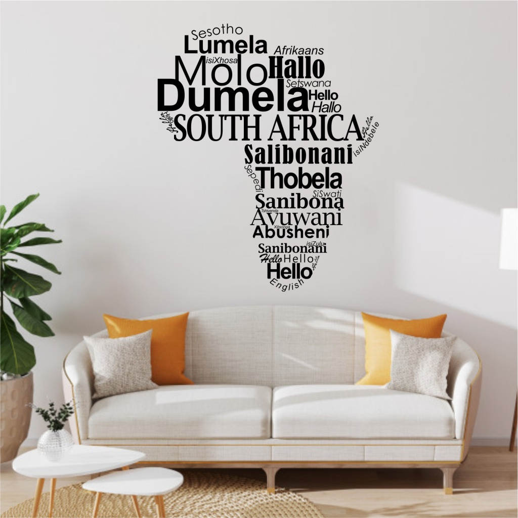 Hello Africa Vinyl Wall Sticker - Moksi