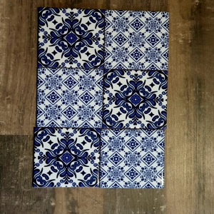Blue and White Ceramic Tiles in Packs - Moksi