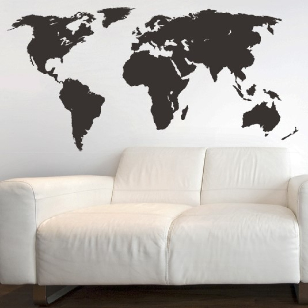 World Map Vinyl Wall Sticker - Moksi