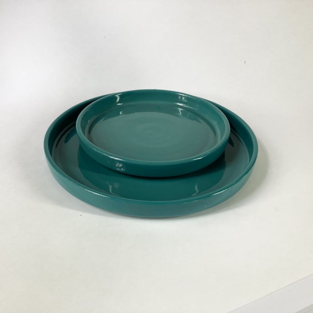 Rimmed Dinner Plate and Side Plate - Moksi