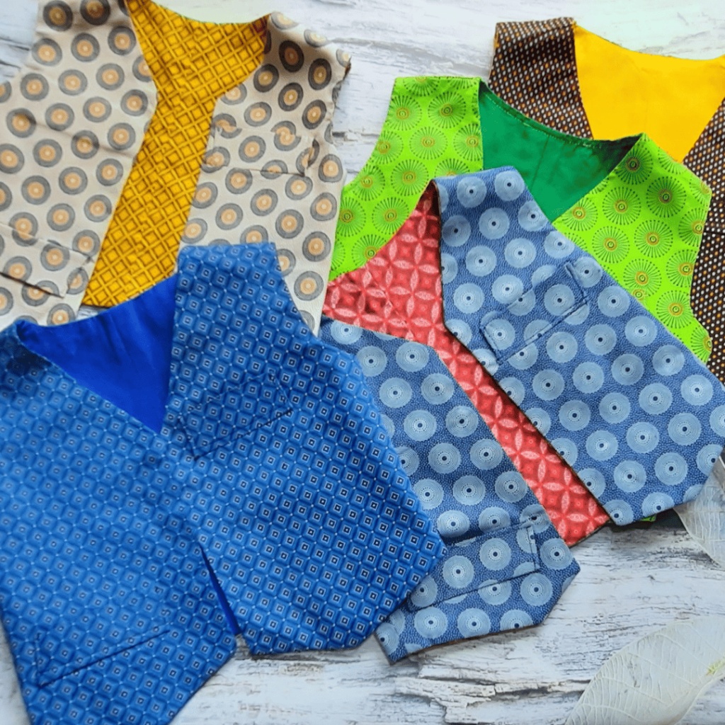 Shweshwe Baby Reversible Waistcoat - Moksi
