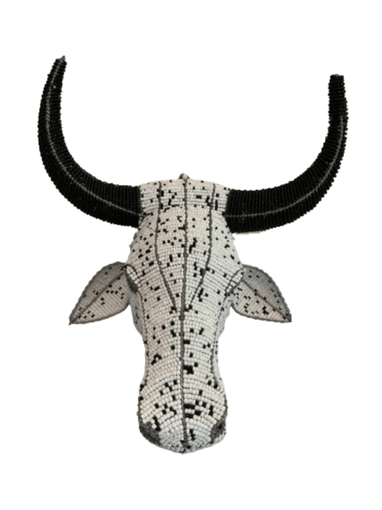 Bead & Wire Nguni Cow Head Wall Décor - Moksi