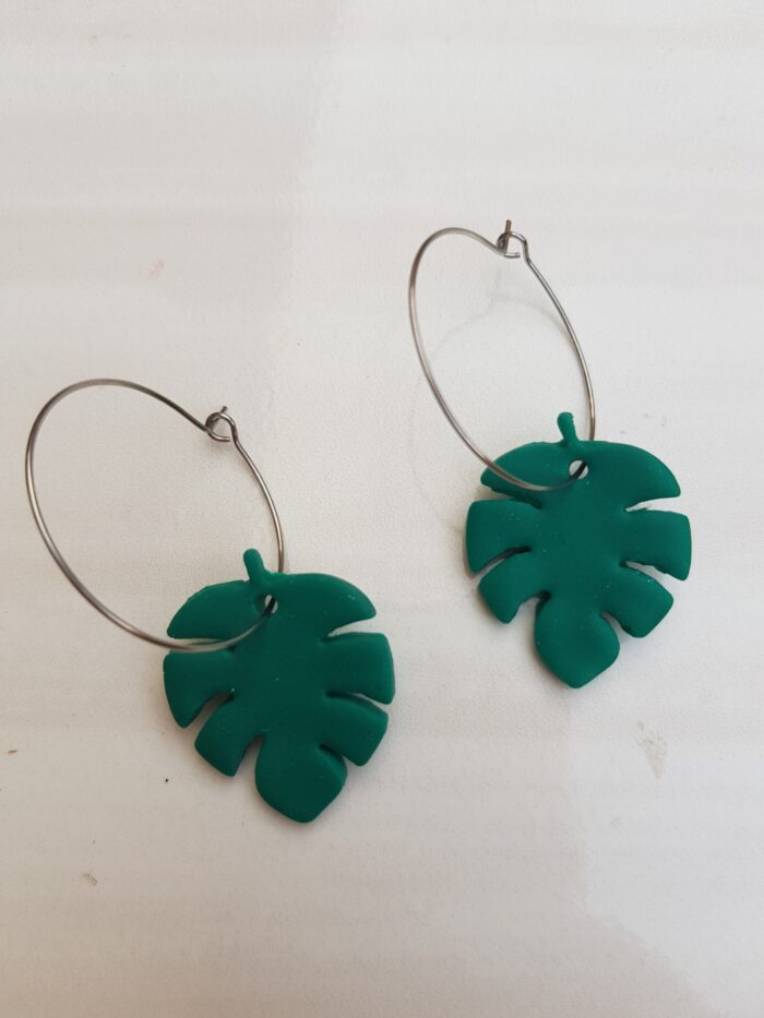Monstera Loop Earrings - Moksi