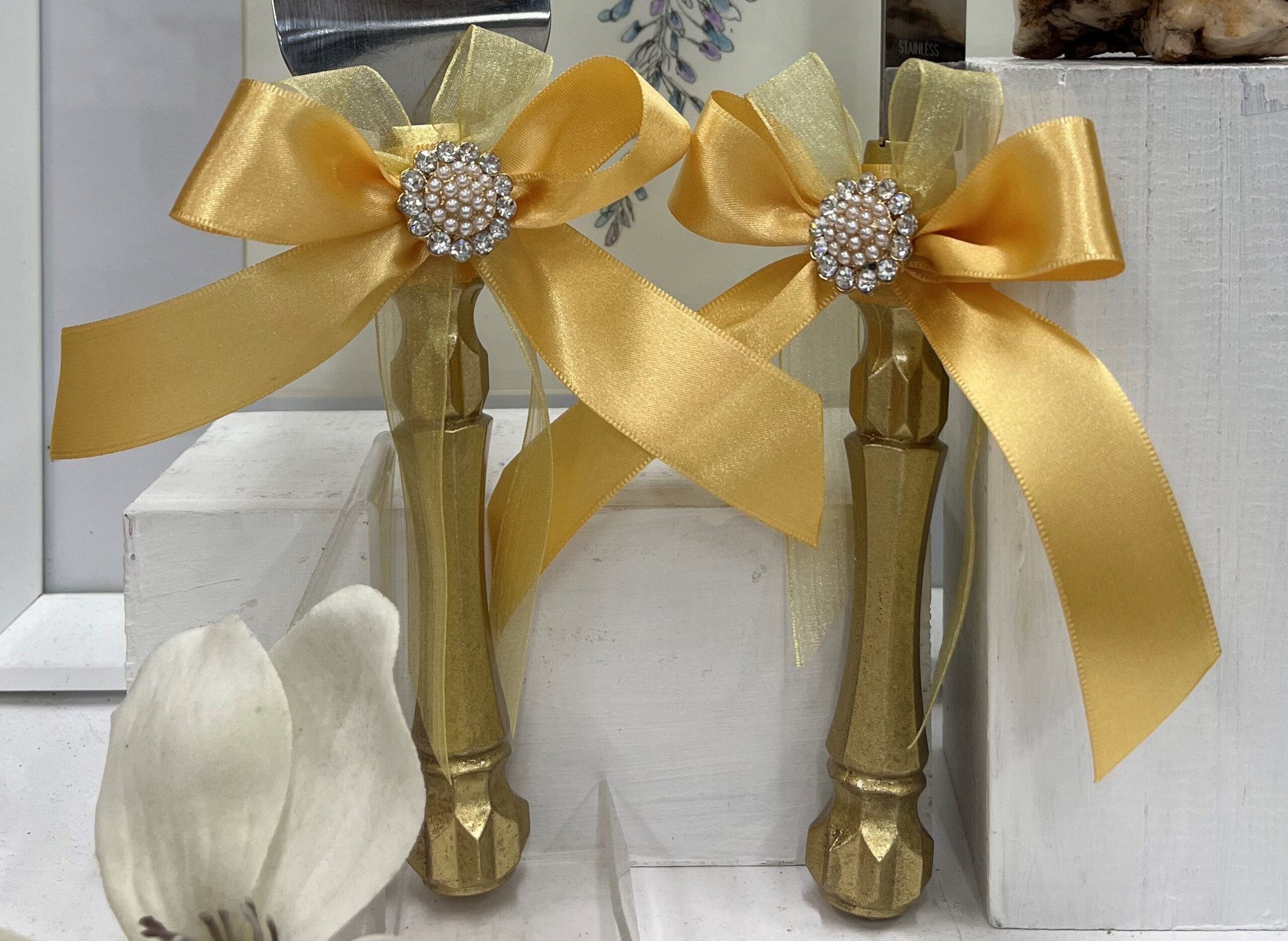 Cake Lifter and Knife Set - Golden Pearl - Moksi