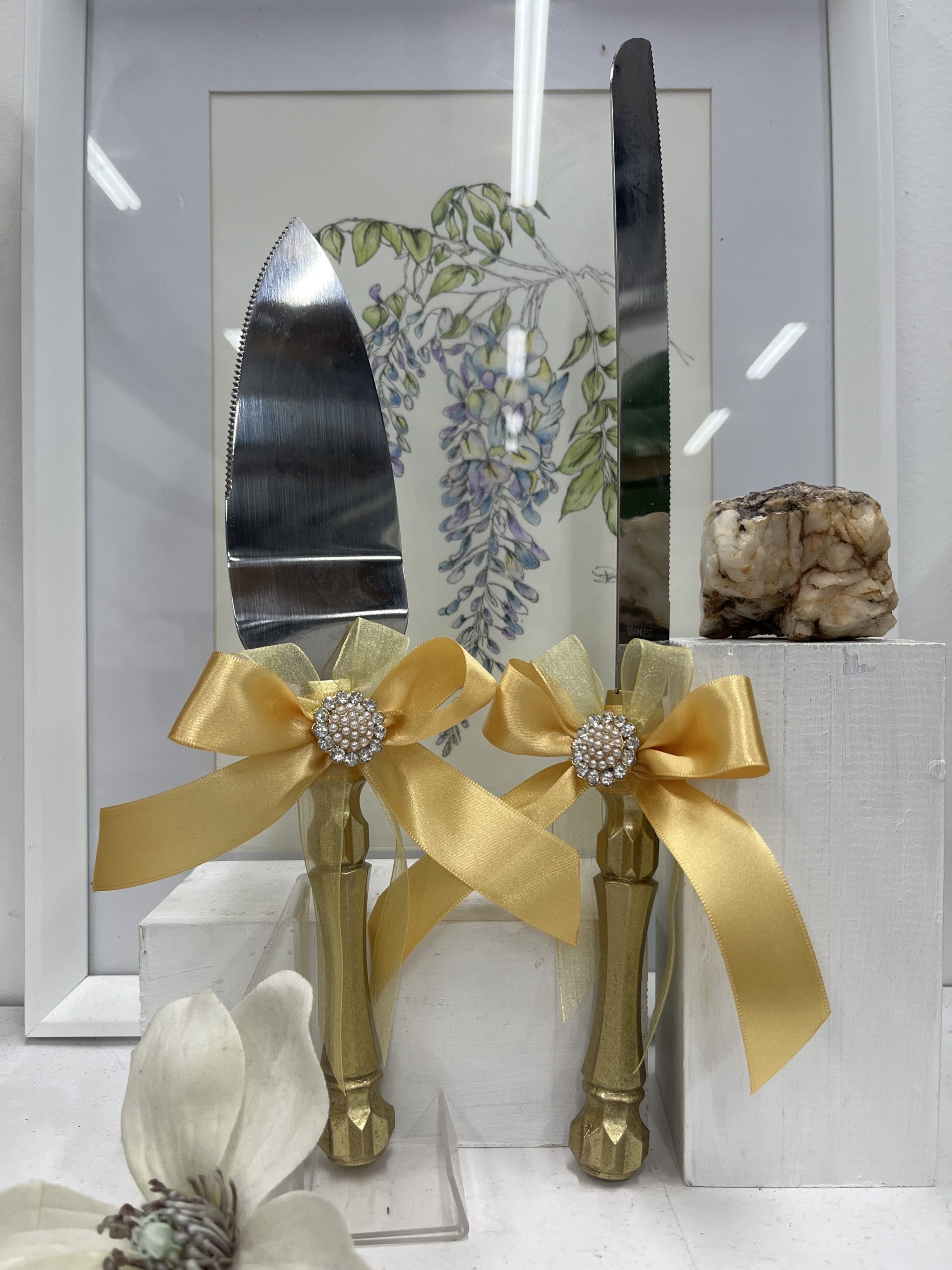 Cake Lifter and Knife Set - Golden Pearl - Moksi