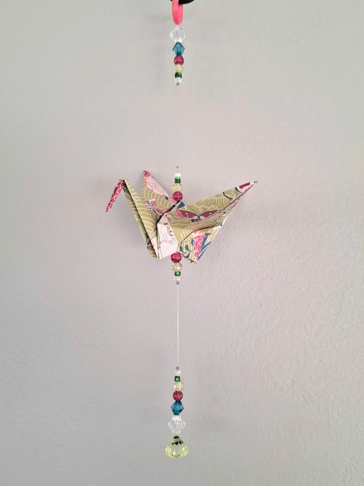 Origami Crane Mobile - Green Japanese - Moksi