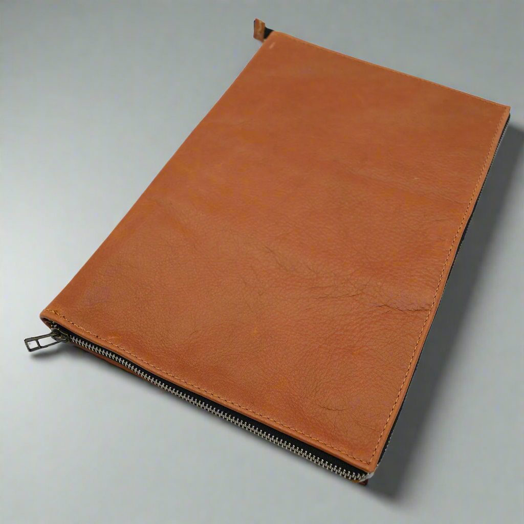 Business Zip Folder Tan - Moksi