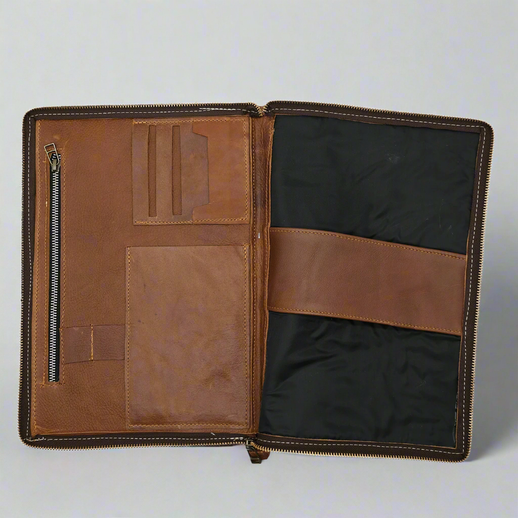 Business Zip Folder Brown - Moksi