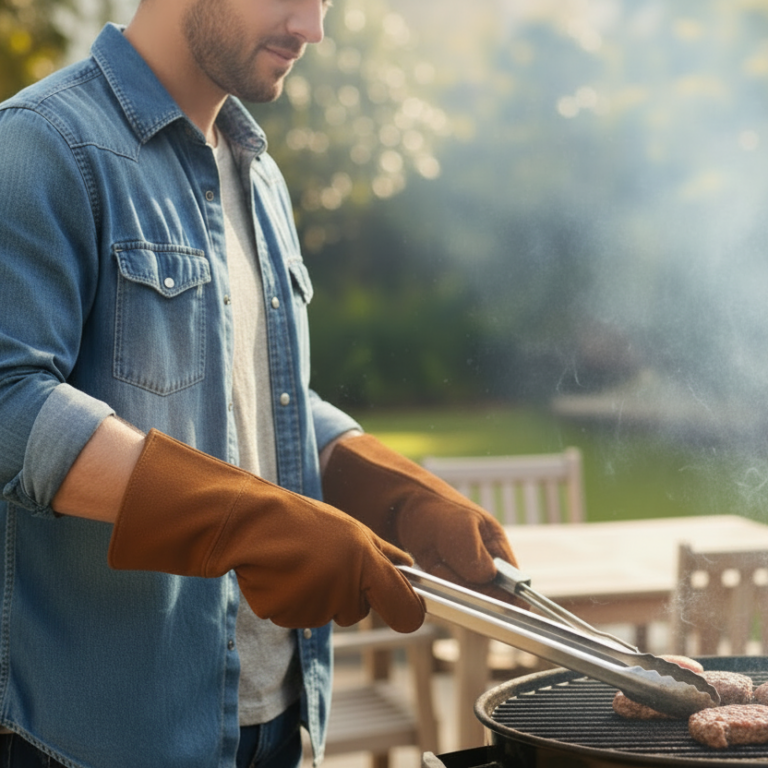 Leather Braai Gloves - Moksi